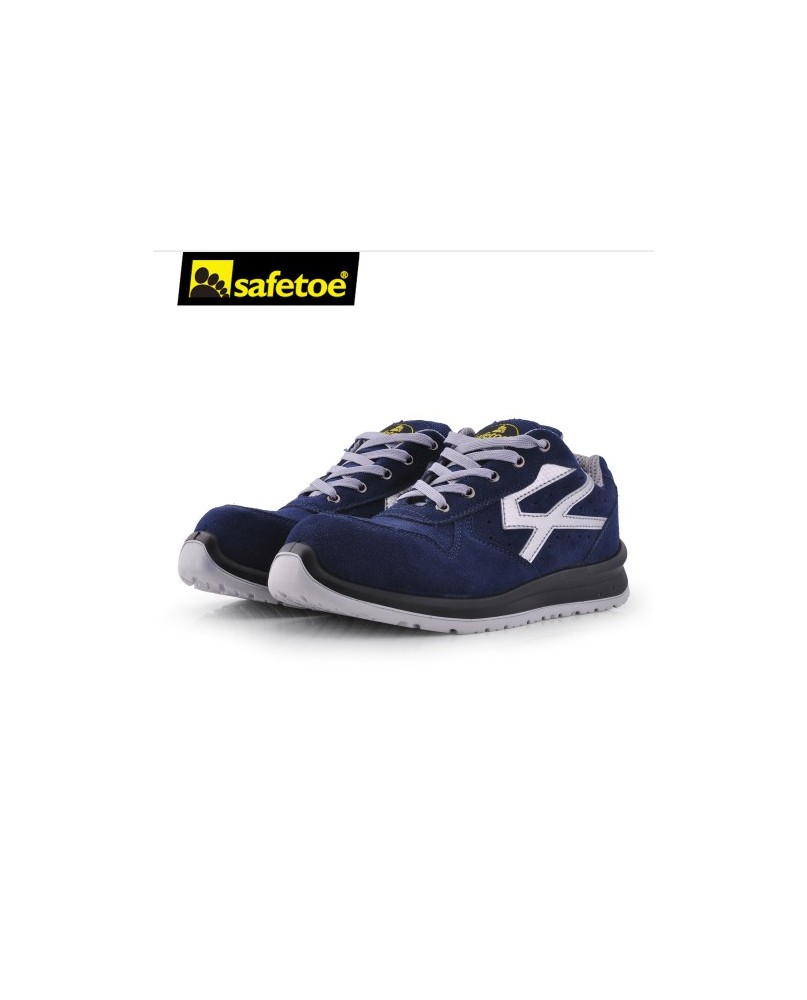 Safetoe Blue S1P Low Ankle Safety Canvas Shoe