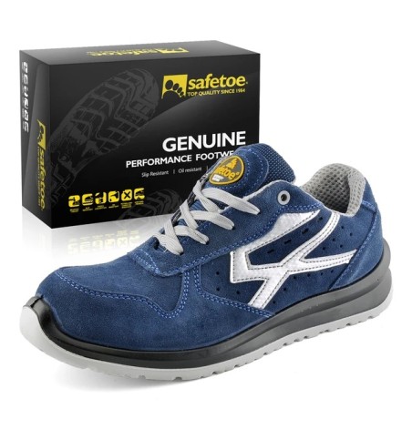 Safetoe Blue S1P Low Ankle Safety Canvas Shoe